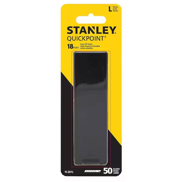 Stanley Quick-Point Snap-Off Blades 18mm with Dispenser - Total 400 Bl ...