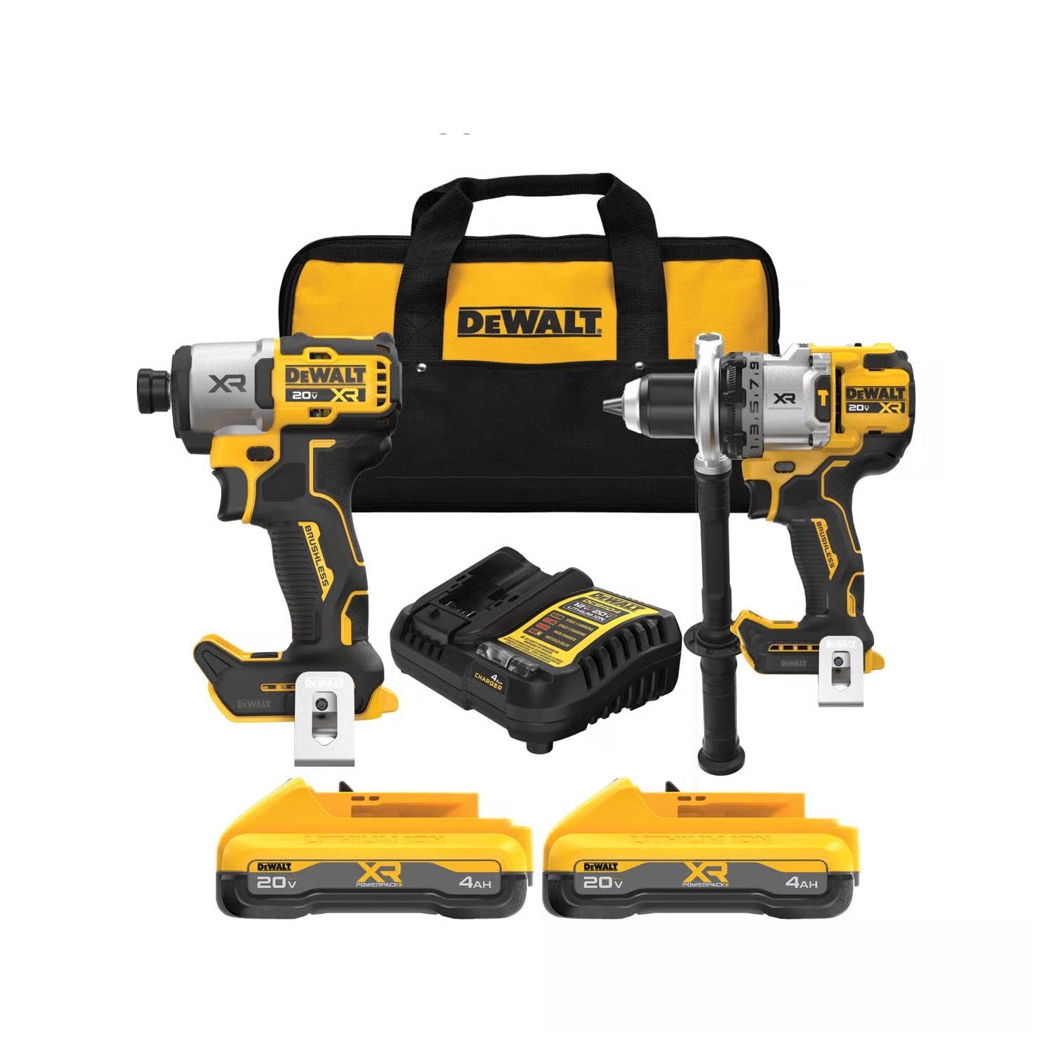 DeWalt 20V MAX 2-Tool Hammer Drill and Impact Driver Kit - DCK2101QQ2 ...