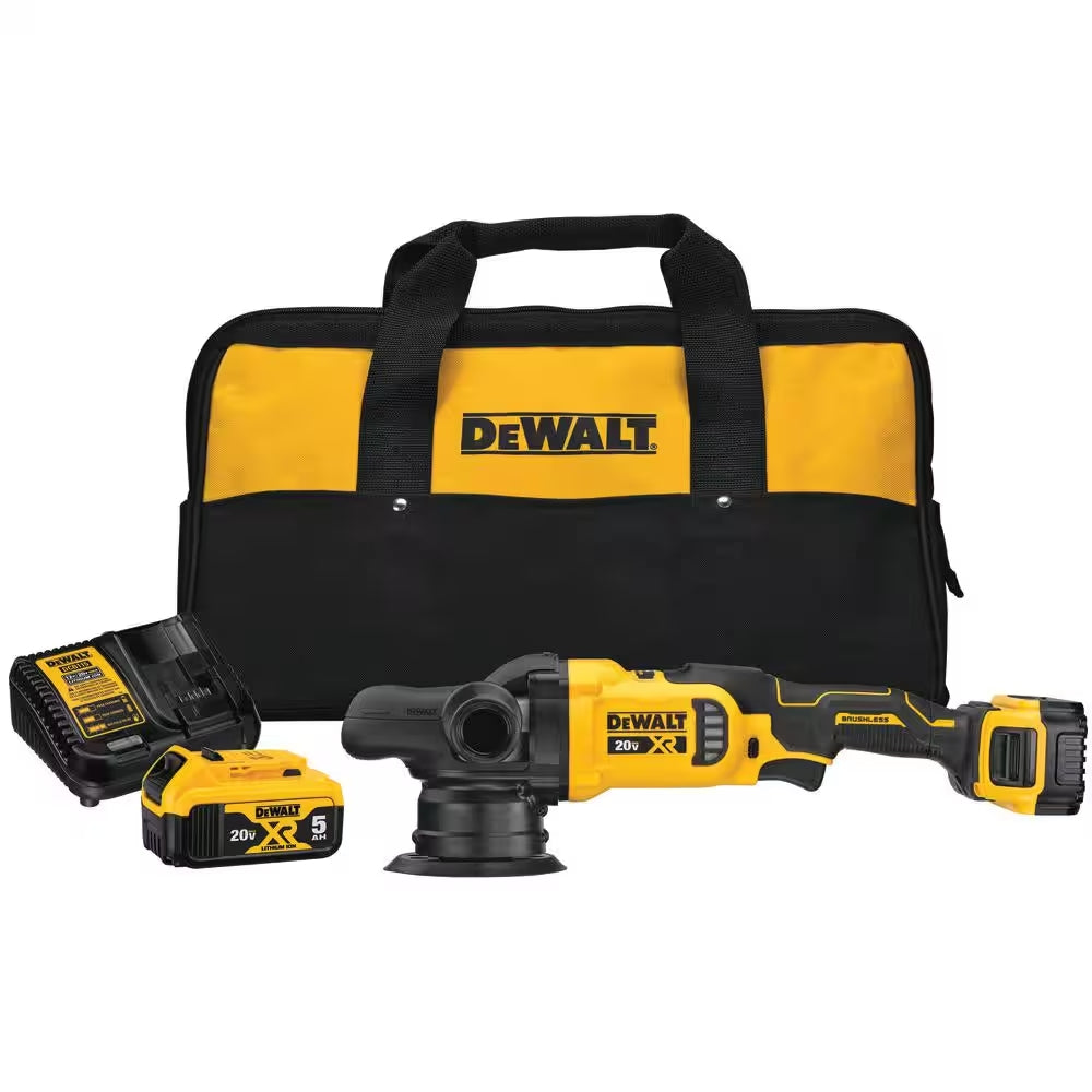 DeWalt 20V MAX 5-inch Variable-Speed Random Orbit Polisher Kit - DCM84 ...