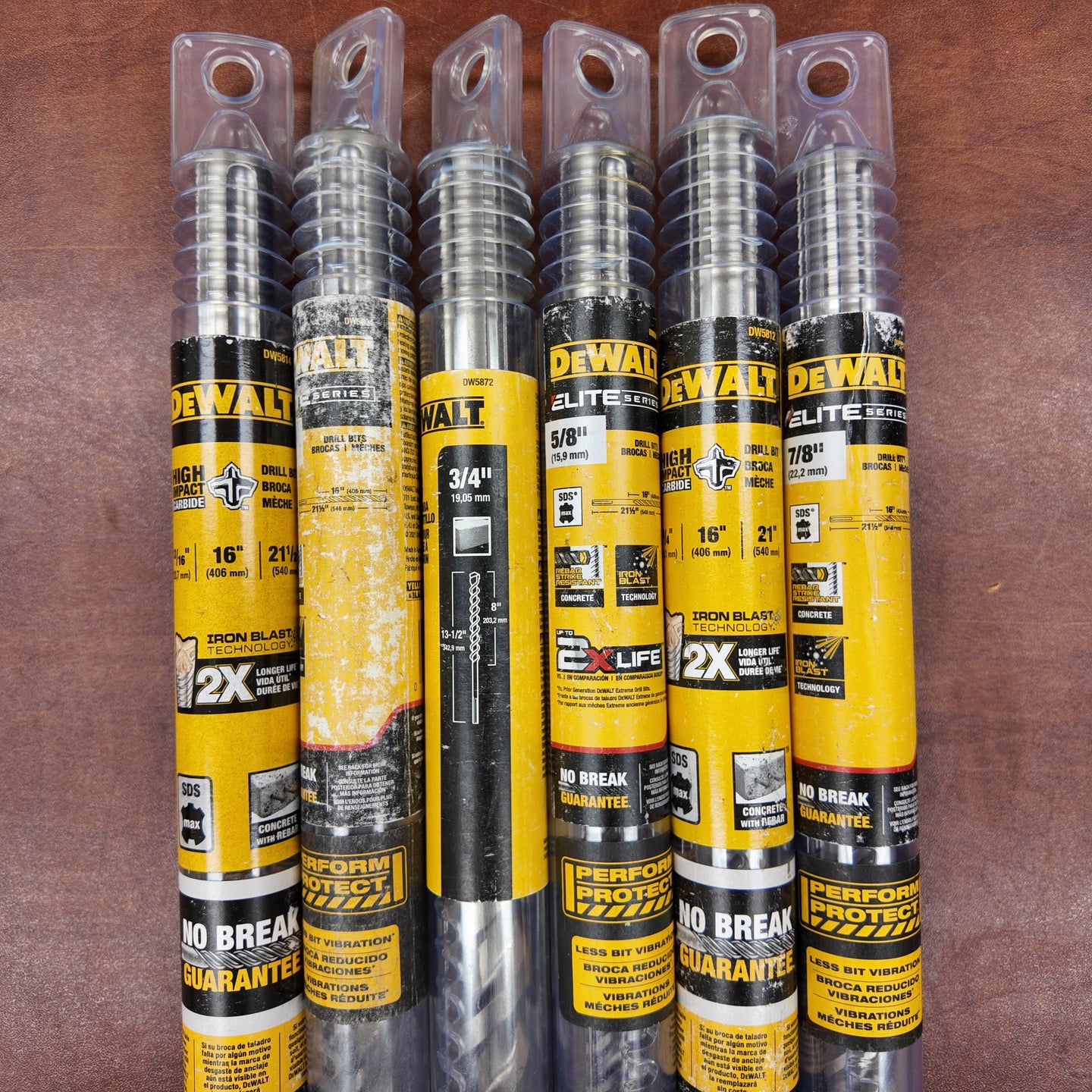 "Drill Your Way Home" SDS MAX Drill Bit Set - Pack of 6 Mixed Sizes ...